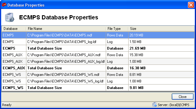 Database Properties